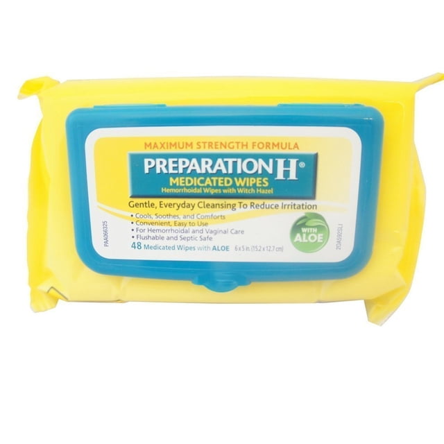 Preparation H Medicated Wipes 48 Ea (Pack of 2) - Walmart.com
