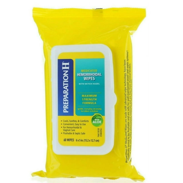 Preparation H Medicated Hemorrhoidal Wipes Refill with Aloe, Witch ...