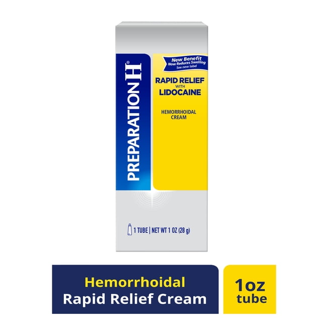 Preparation H Rapid Relief Hemorrhoid Cream With Lidocaine - 1 Oz Tube ...