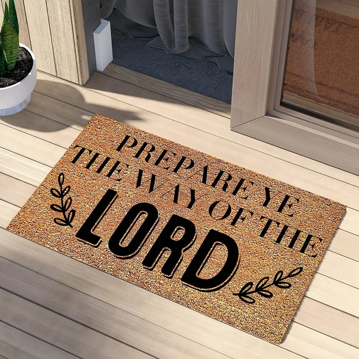 Prepare Ye The Way of The Lord Indoor Mats Elegant Trap Dirt and Dust ...