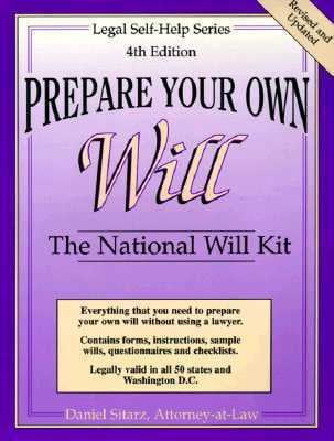 Pre-Owned Prepare Your Own Will: The National Will Kit, Fourth Edition ...