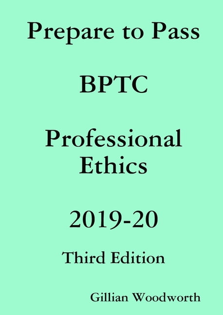 Prepare to Pass BPTC Professional Ethics 2019-20, (Paperback) - Walmart ...