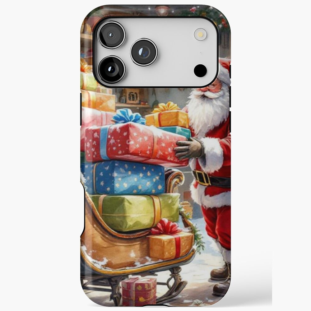 Preparing Gifts for Christmas Holiday Scene for iPhone 11 12 13 14 15 ...