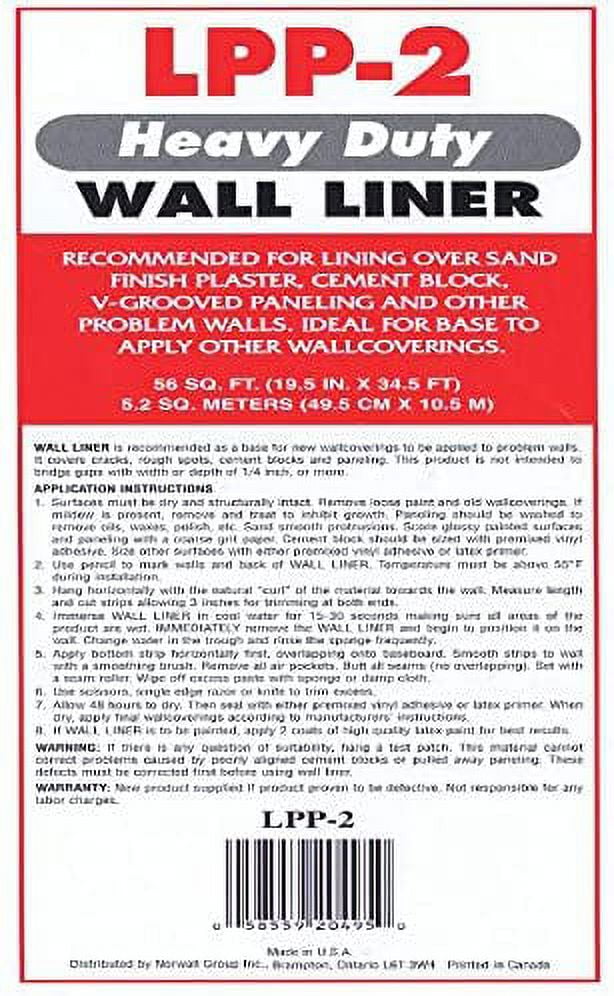 Prepasted Paintable Solid Flat Roll Wallpaper Liner | LPP-2 - Walmart.com