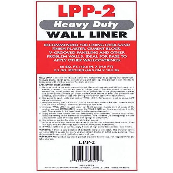 Prepasted Paintable Solid Flat Roll Wallpaper Liner | LPP-2 - Walmart.com
