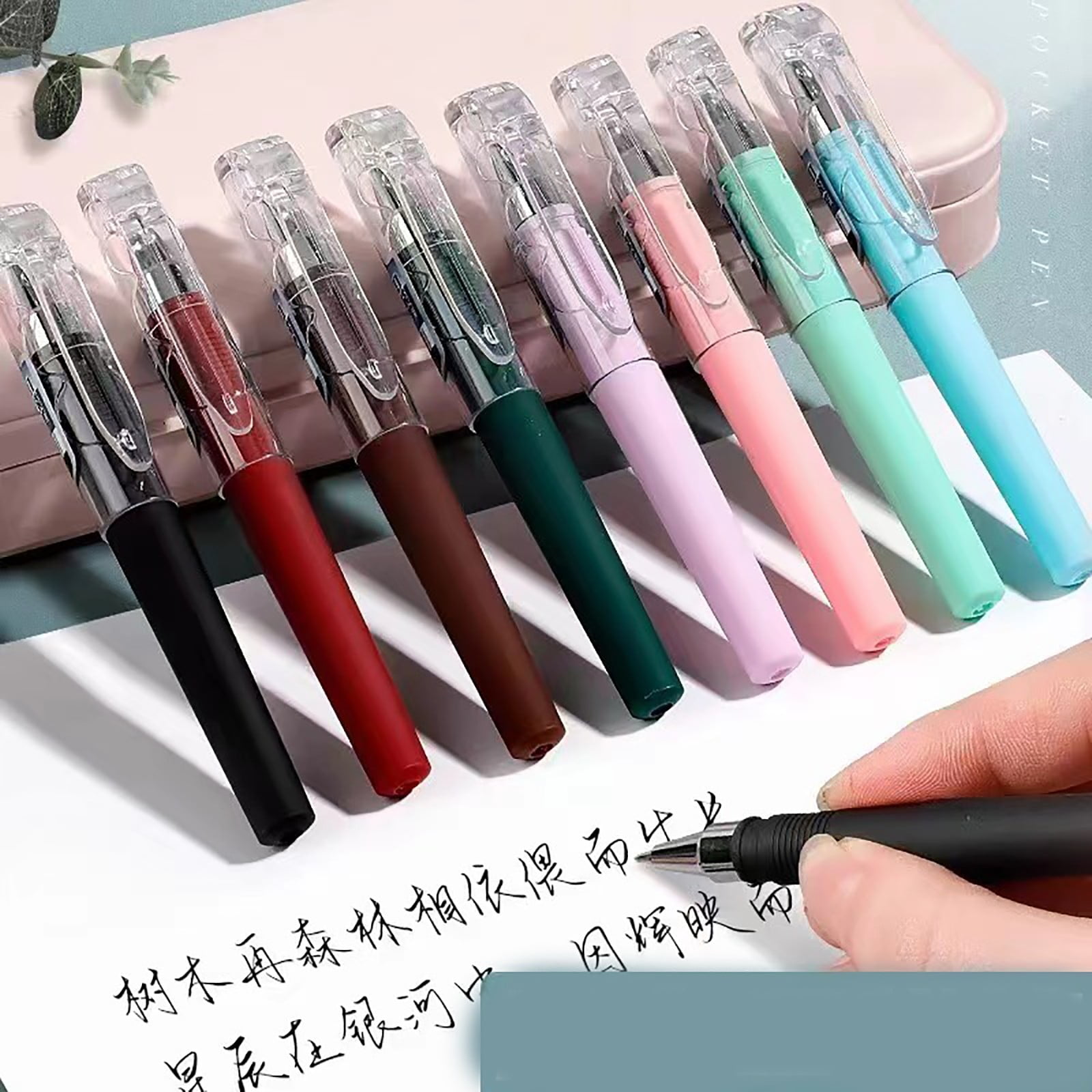 Preplabs 10-Pack Mini Gel Pens, Short Pocket-Sized 0.5mm Black Ink Pens ...