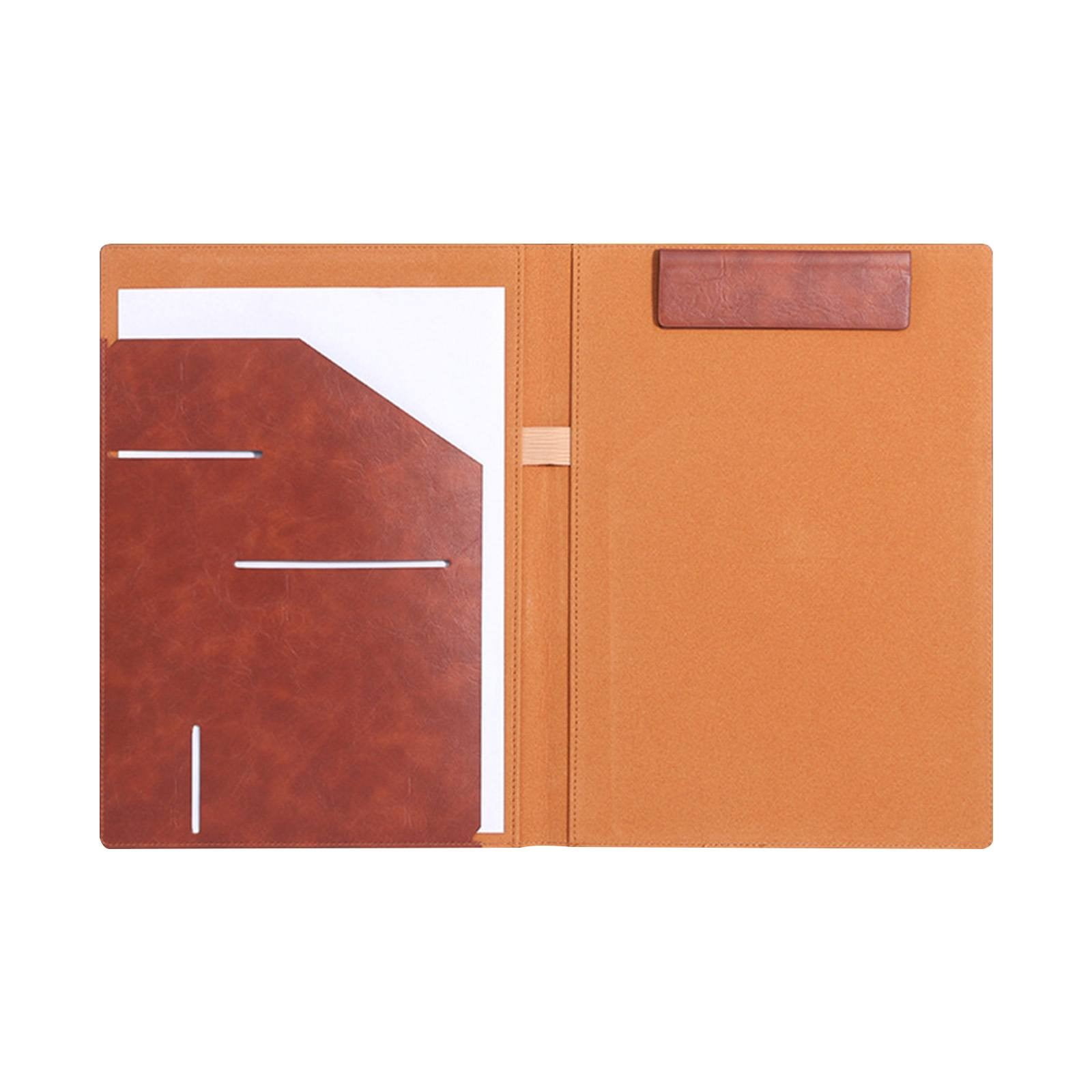 Preplabs Portfolio Folder - Magnetic Clip Leather Padfolio, Interview ...