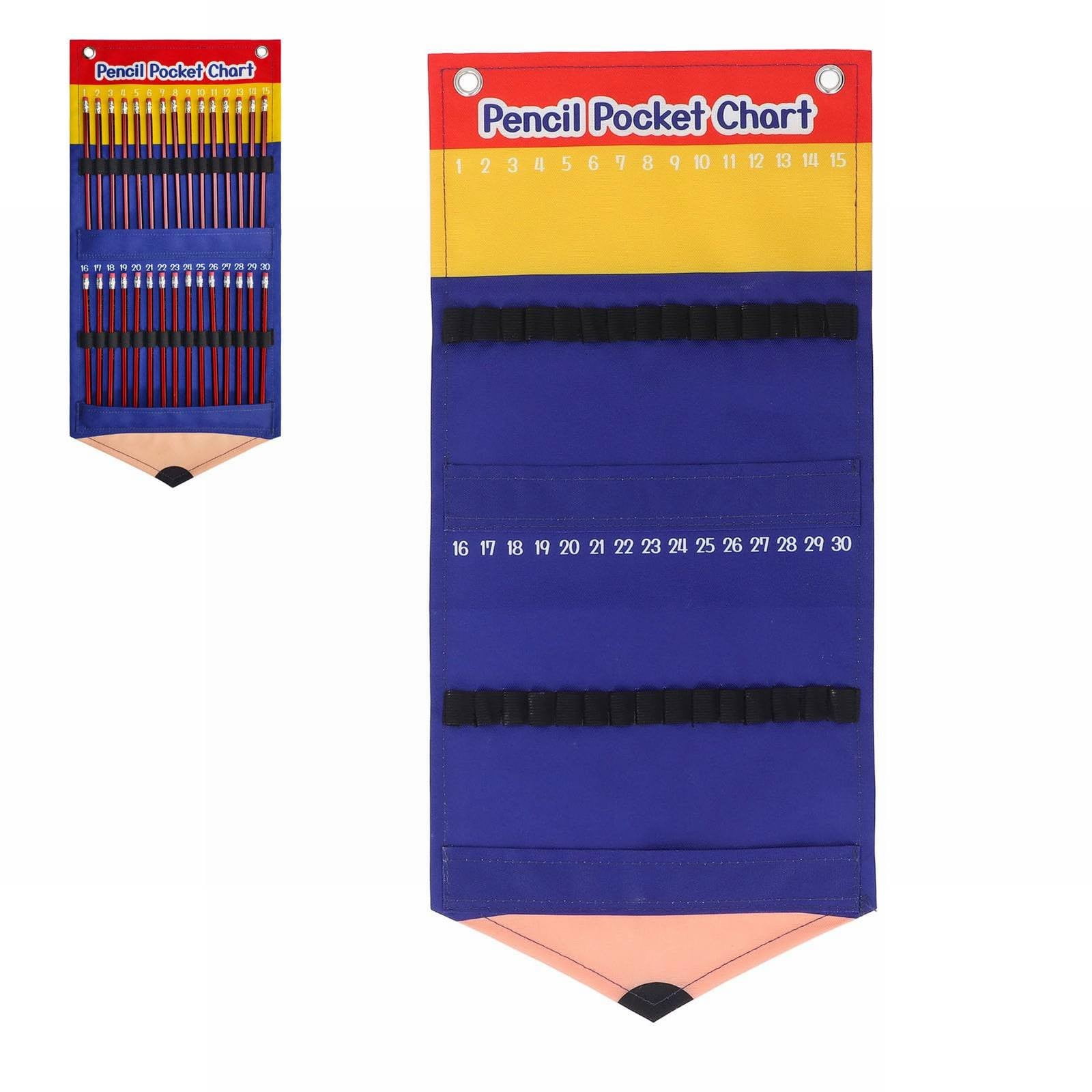 Preplabs Wall-Mounted Pencil Parking Pocket, 30-Capacity Pencil ...