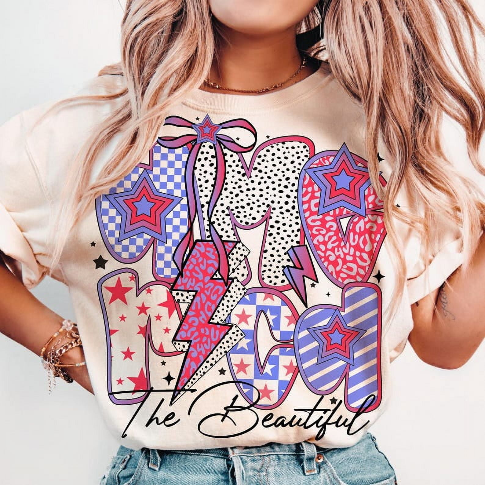Preppy America the Beautiful, Retro 4th of July - Walmart.com