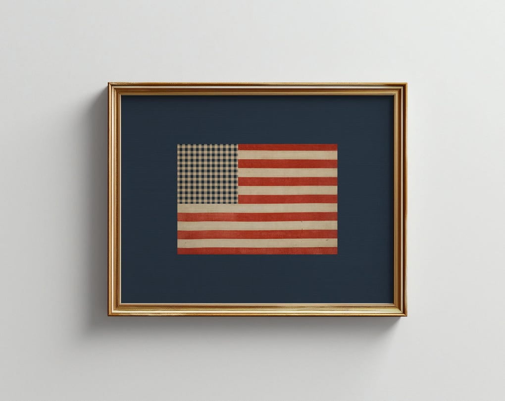 Preppy American Flag Downloadable Art Usa Wall Art Fourth Of July Usa ...