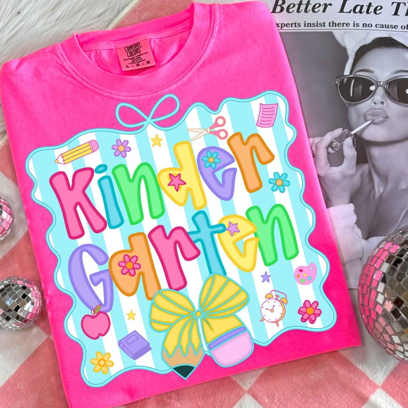 Preppy Back to School Bundle T-shirt, Coquette Teacher First Day of ...