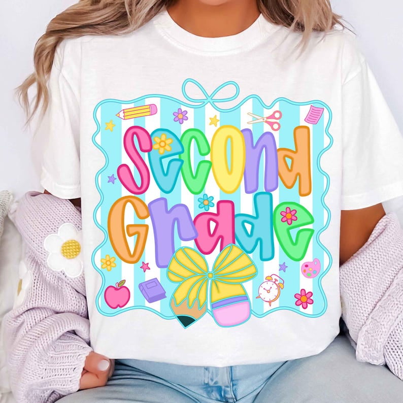 Preppy Back to School Bundle T-shirt, Coquette Teacher First Day of ...