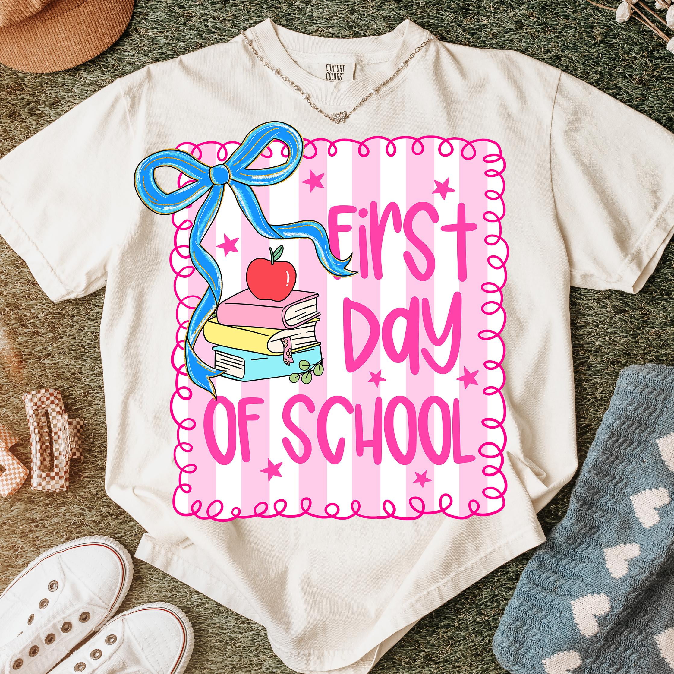 Preppy Back to School T - Shirt Coquette Teacher First Day of School T ...