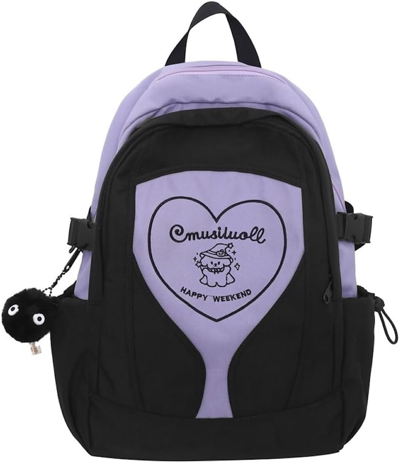 Preppy Backpack Cute Vintage Aesthetic Backpack Magic Bunny Love Heart ...