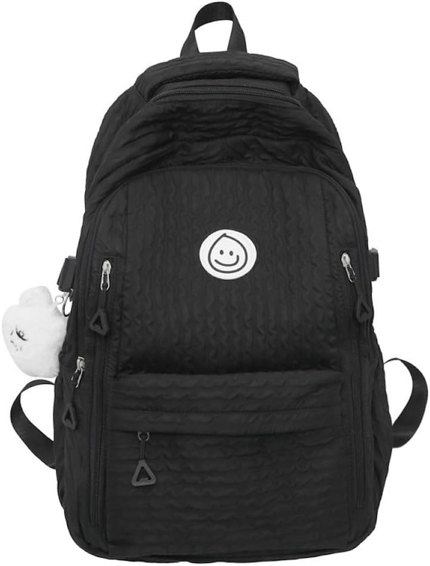 Preppy Backpack Smiley Face with Plushies Water Ripple Aesthetic ...