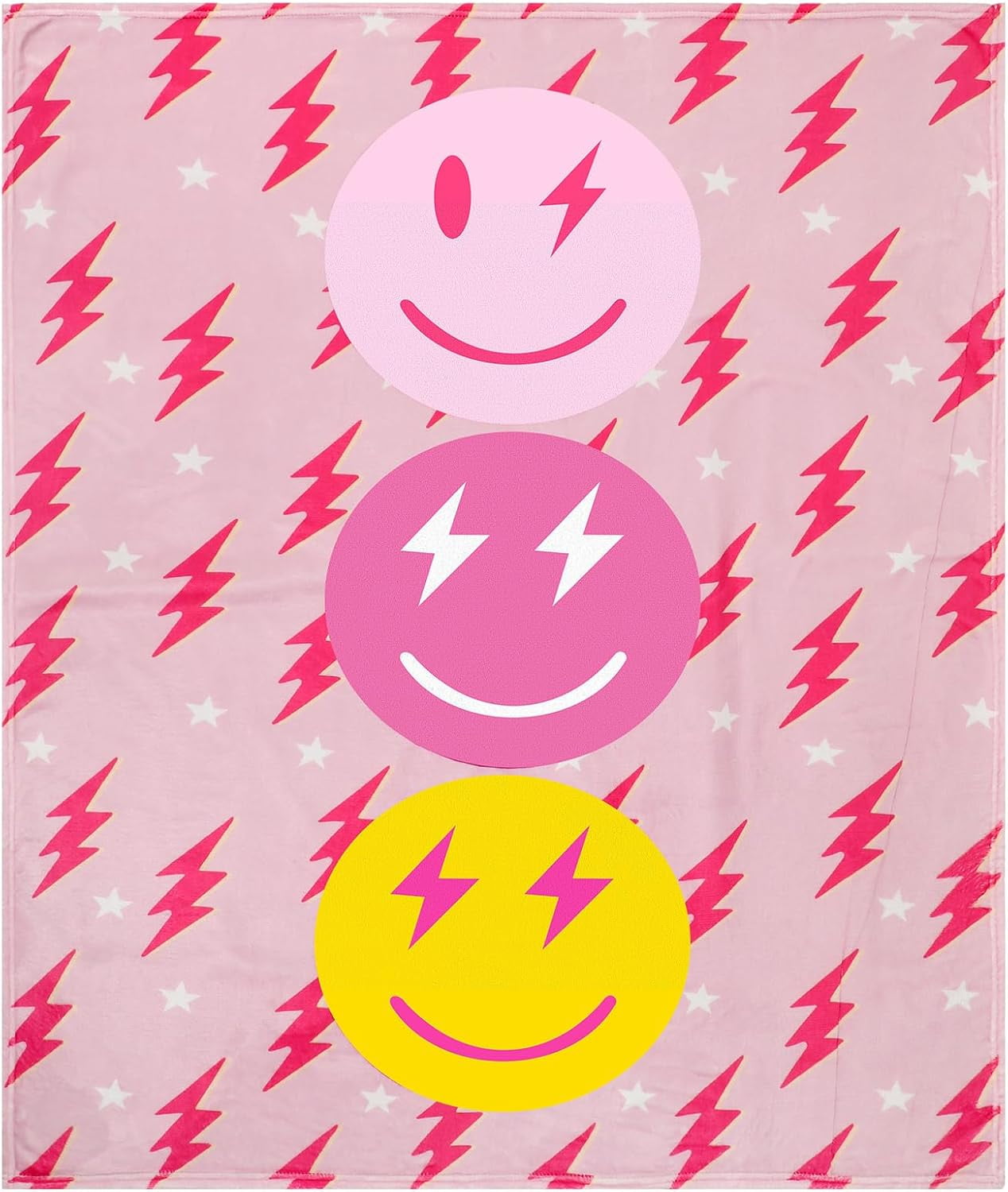 Preppy Blanket for Women Pink Aesthetic Room Decor Hot Pink Preppy Room ...