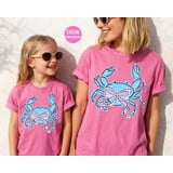 Preppy Blue Leopard Crab Shirt Girls Coquette Crab Shirts - Walmart.com
