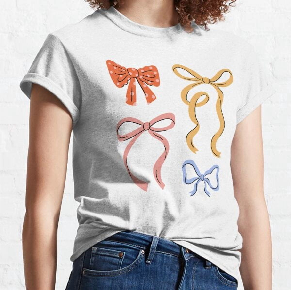 Preppy Bow Pattern Classic T-shirt - Walmart.com