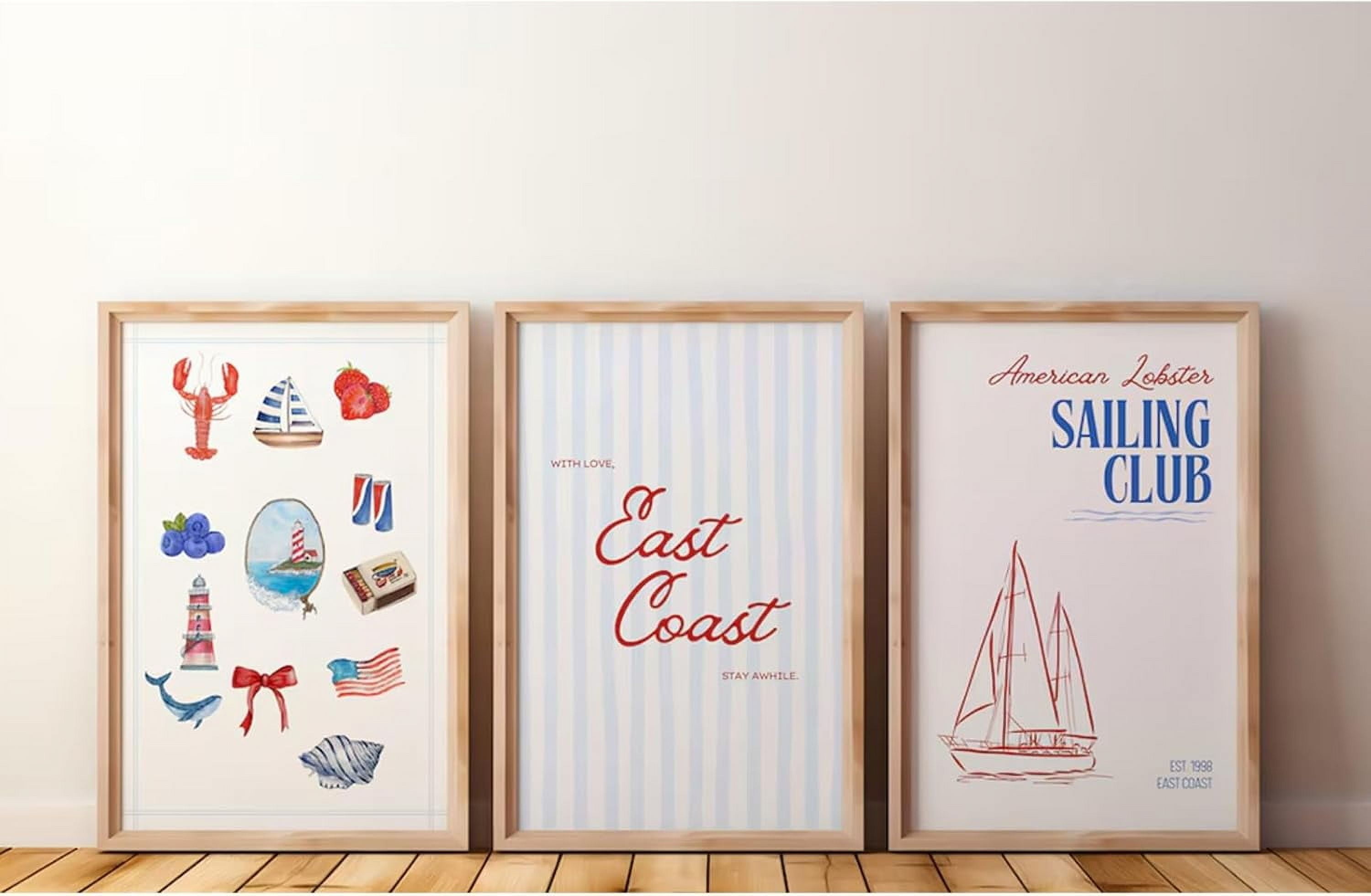 Preppy Bow Wall Art Decor Set of 3 Beige Coquette Wall Art Aesthetic ...