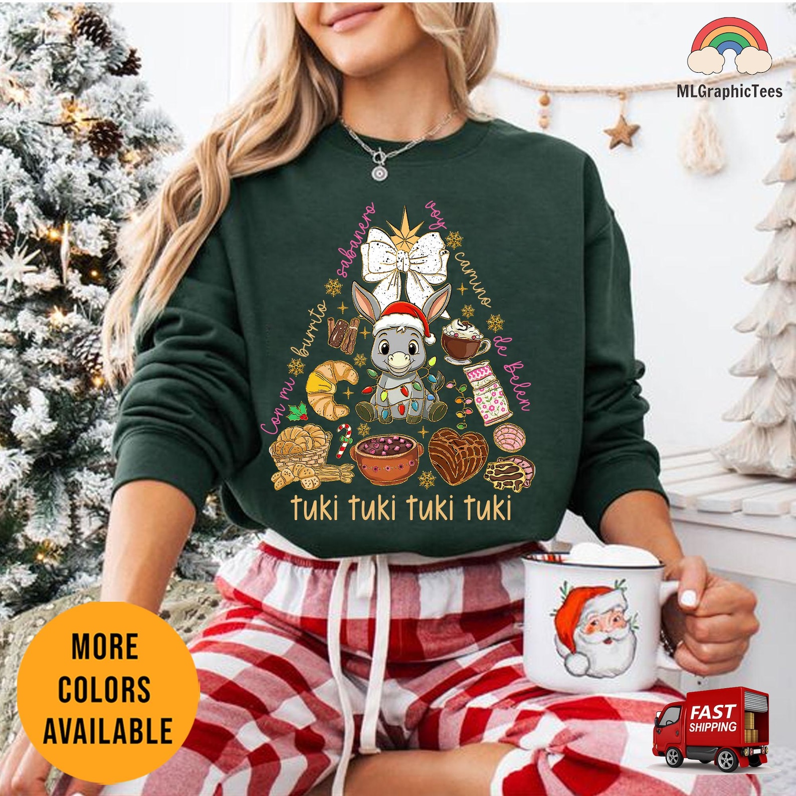 Preppy Brushstroke Mi Burrito Sabanero Shirt, Feliz Navidad Mexican ...