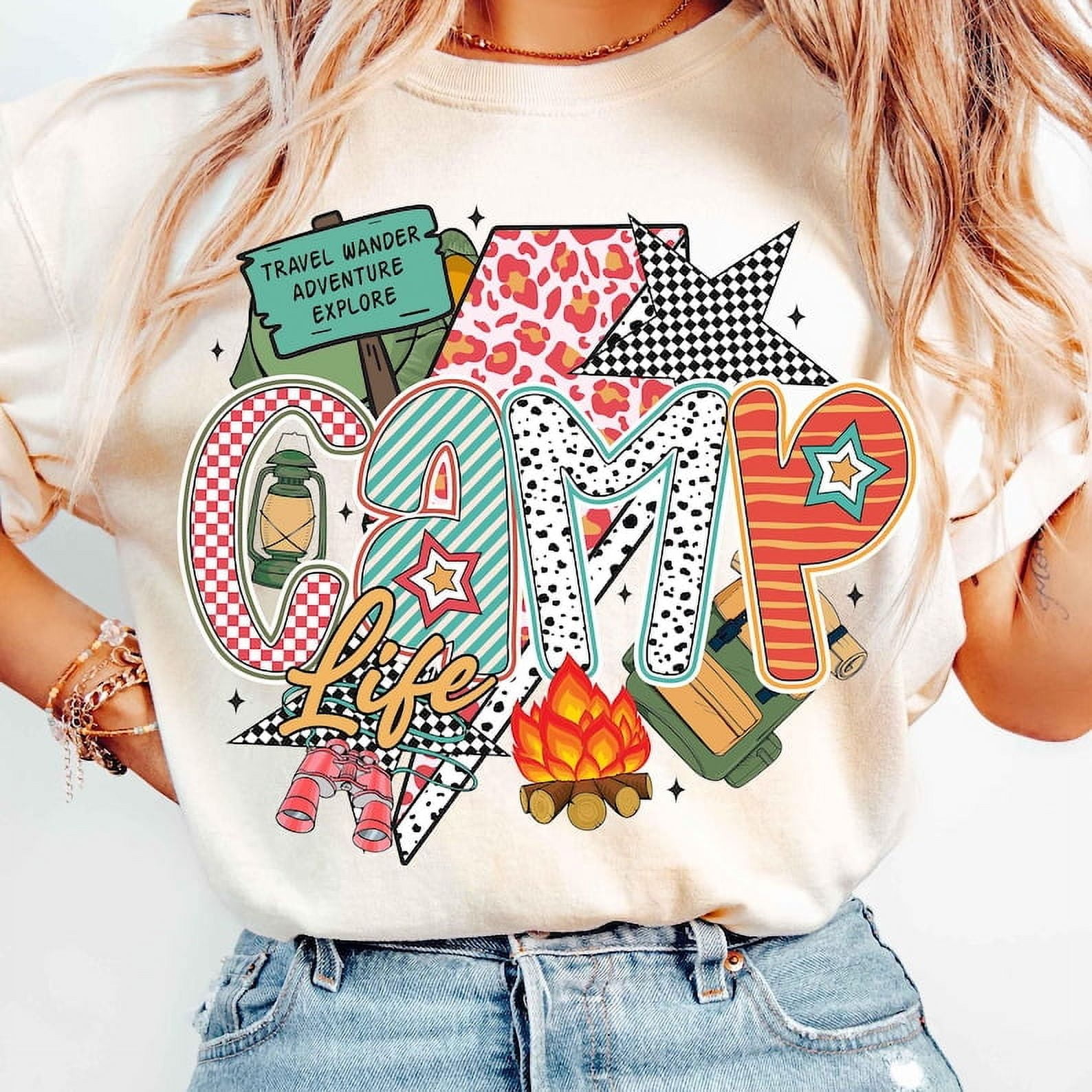 Preppy Camp Life T-shirt, Camping Mode T-shirt, Camping T-shirt ...