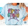 Preppy Coquette First Grade Shirt 1st Grade Teacher Shirts - Walmart.com