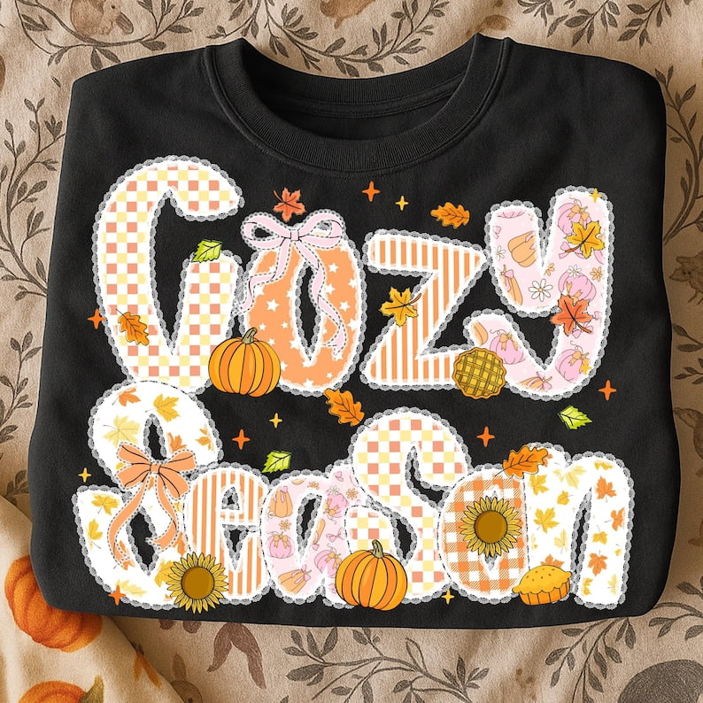 Preppy Cozy Season lace png, Cozy Sublimation, Cozy png, Fall png ...