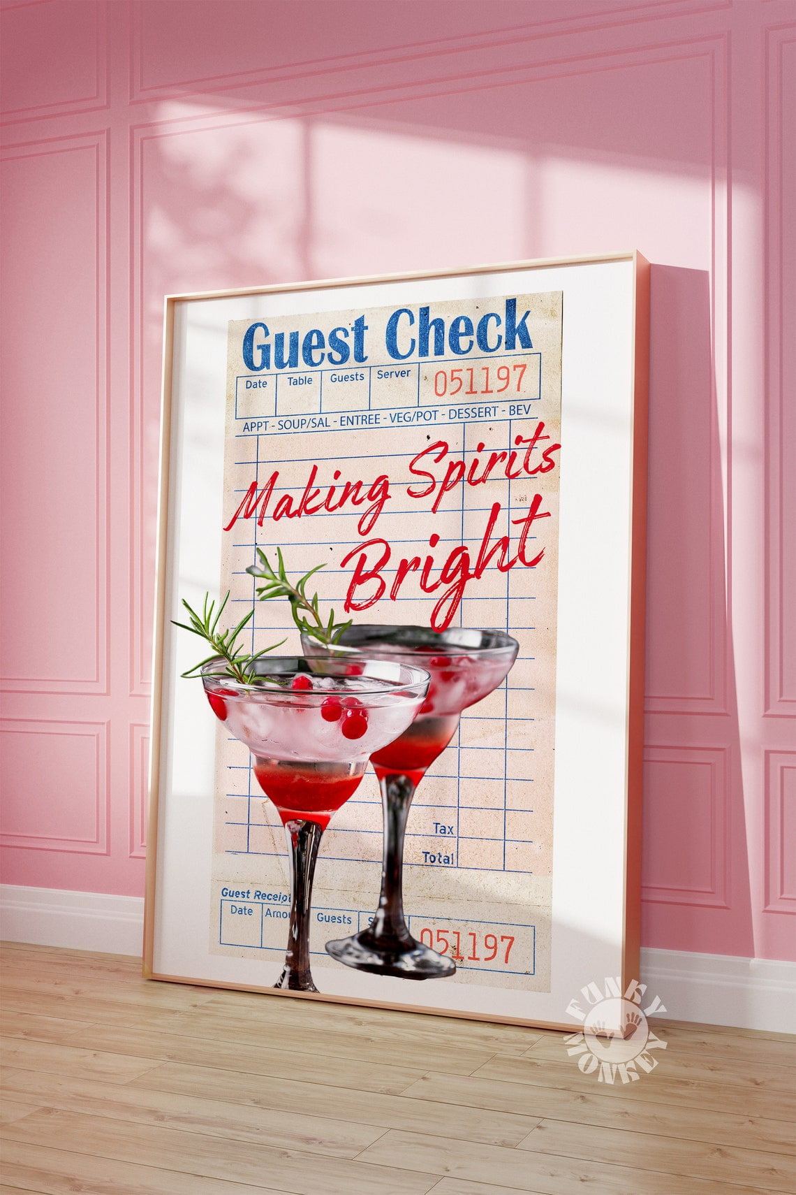 Preppy Guest Check Print, Bar Cart Print, Digital Art, Making Spirits ...