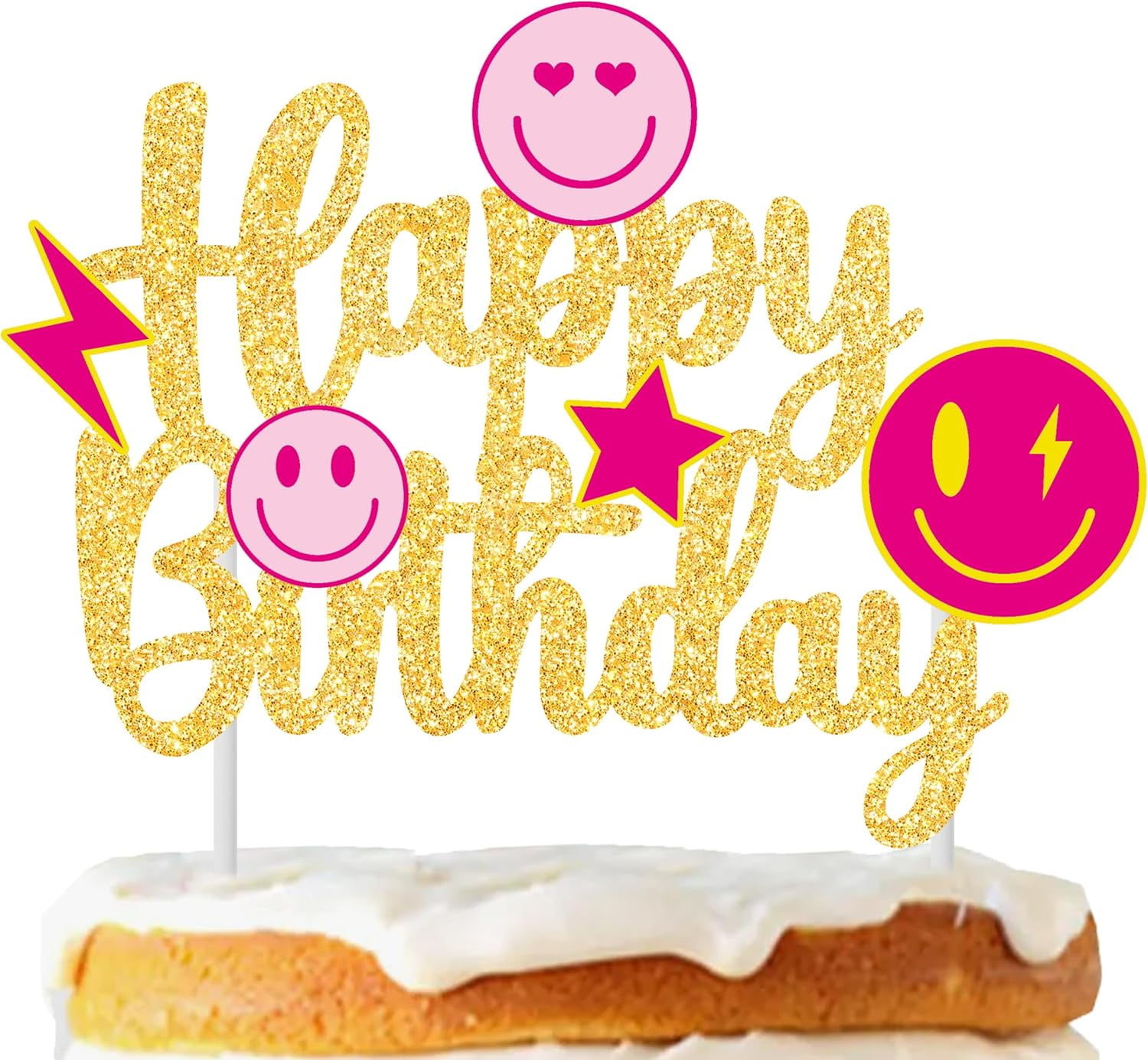 Preppy Happy Birthday Cake Topper Preppy Smile Face Birthday Party ...