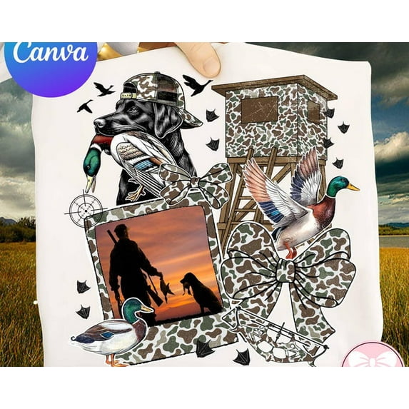 Preppy Hunting Season , Camo Bow , Duck & Deer Hunting Sublimation ...