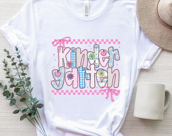 Preppy Kindergarten Shirt, Back To School Shirt, Hello Kinder Tee ...