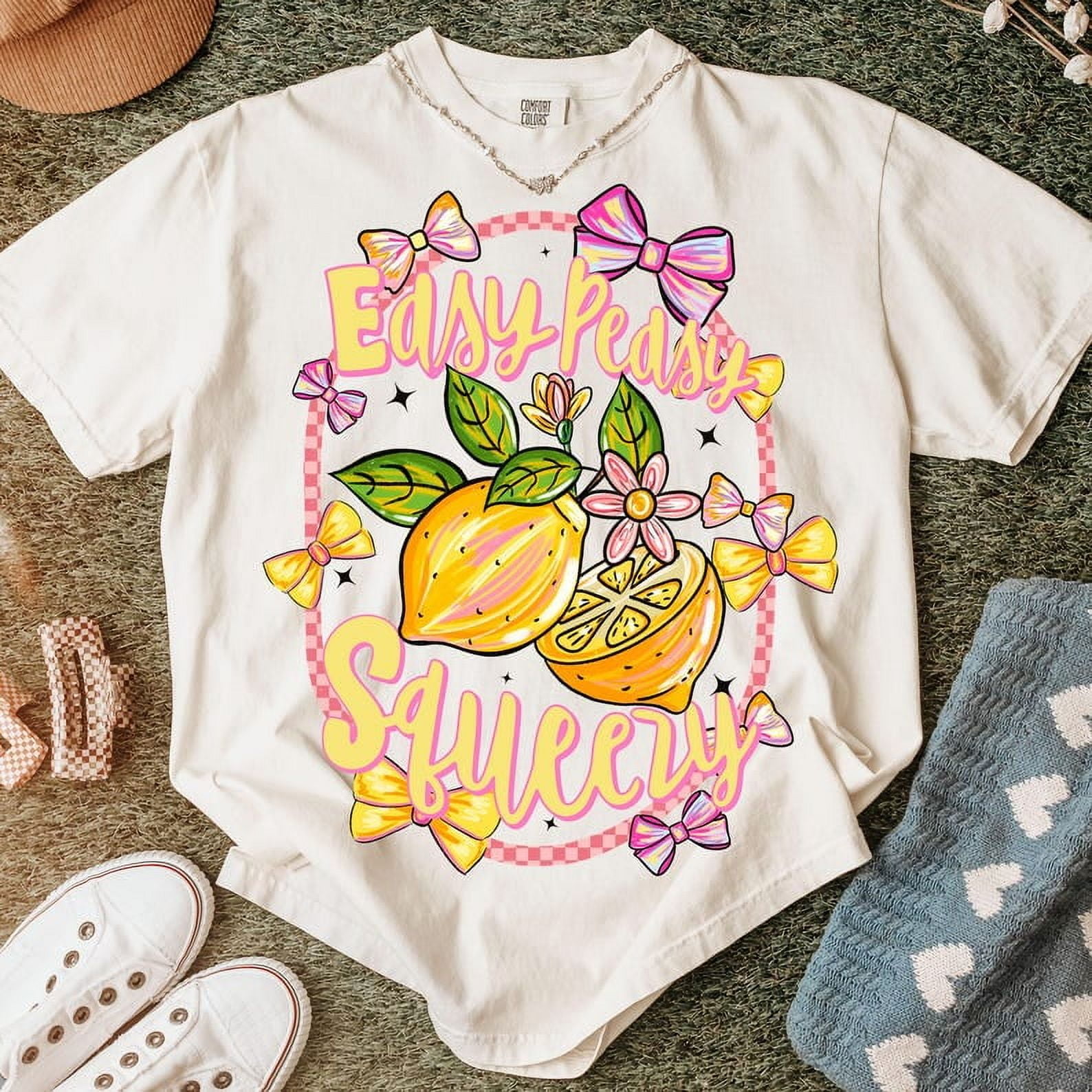 Preppy Lemon Summer Shirt – Coquette Lemon Tee – Easy Peasy Lemonade ...
