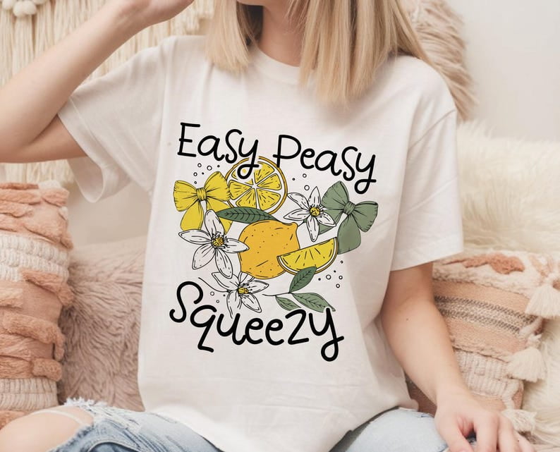 Preppy Lemon Summer Shirt, Coquette Lemonade Tee, Easy Peasy Lemon ...