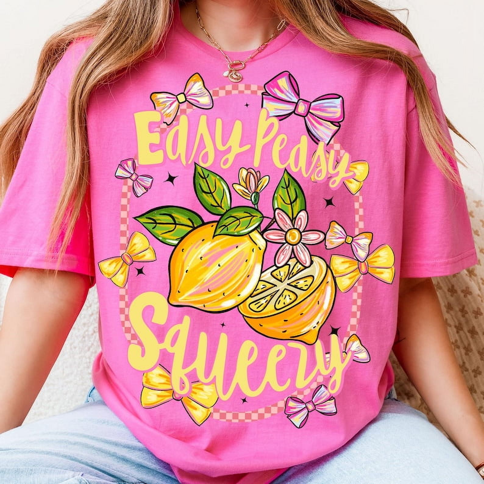 Preppy Lemon Summer T-shirt, Lemon Coquette T-shirt, Preppy Summer T ...