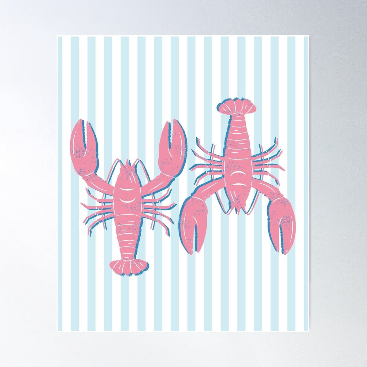 Preppy Lobsters Poster Wall Art, Modern Wall Decor For Living Room ...