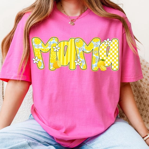 Preppy Mama Lemon Png, Cute Lemon Floral Mama Png, Summer Mama Png ...