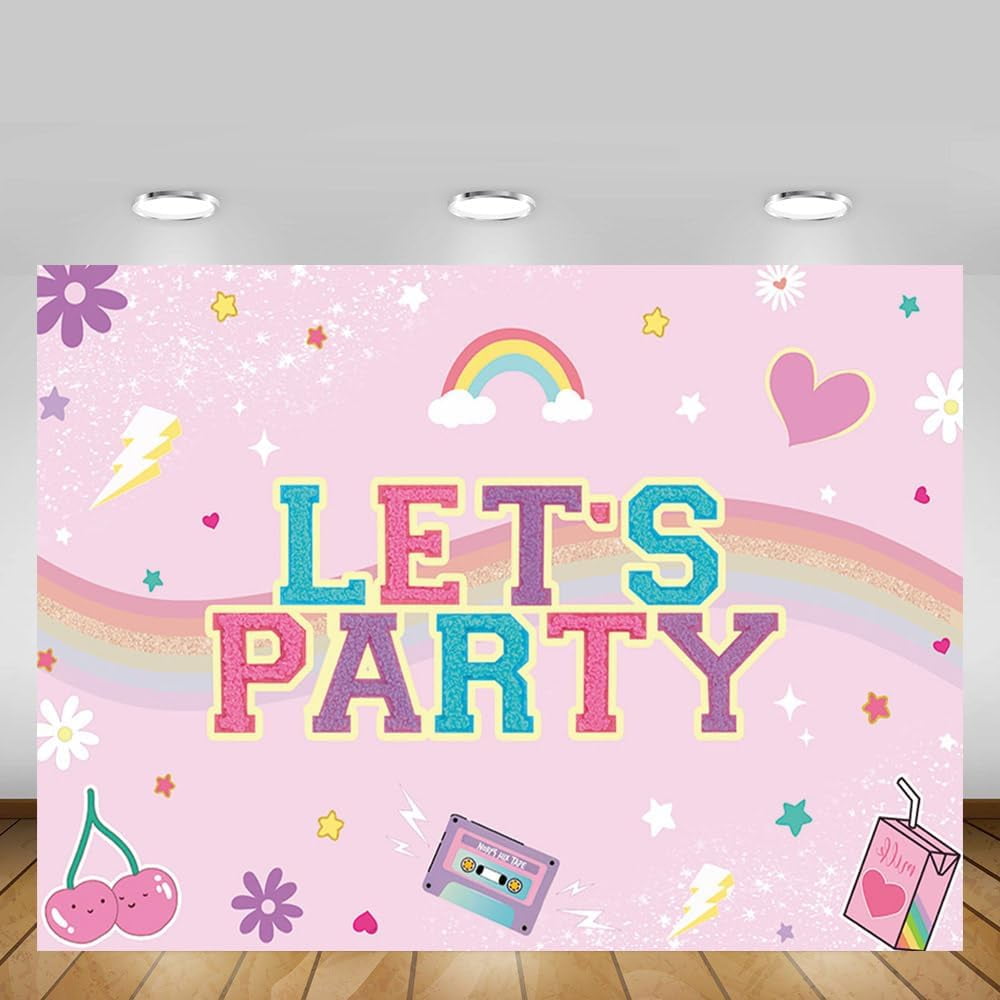 Preppy Patch Party Girls Birthday Backdrop Patch Birthday Party ...