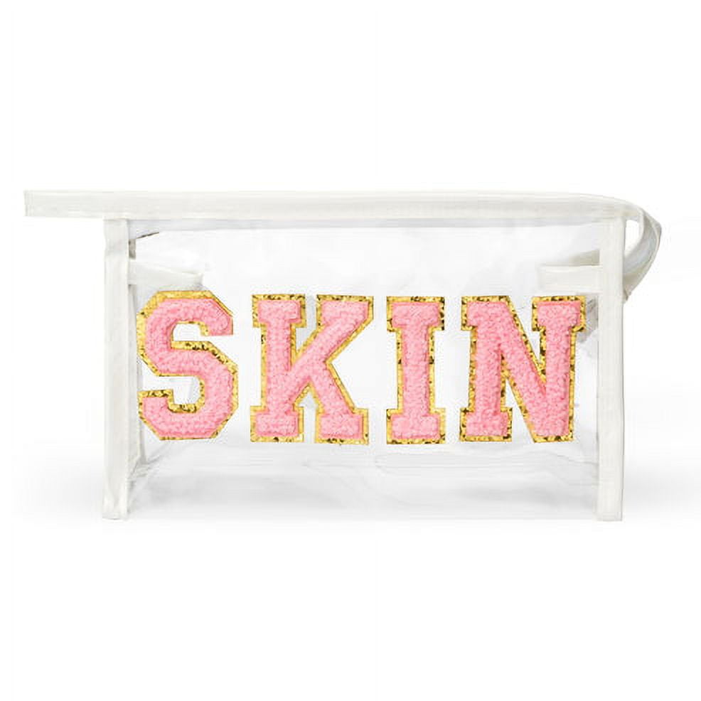 Preppy Patch SKIN Sun Varsity Letter Cosmetic Toiletry Bag Aesthetic ...