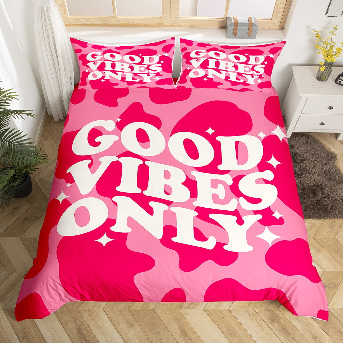 Preppy Pink Comforter Cover Western Bedding Sets Full for Cowgirl ...