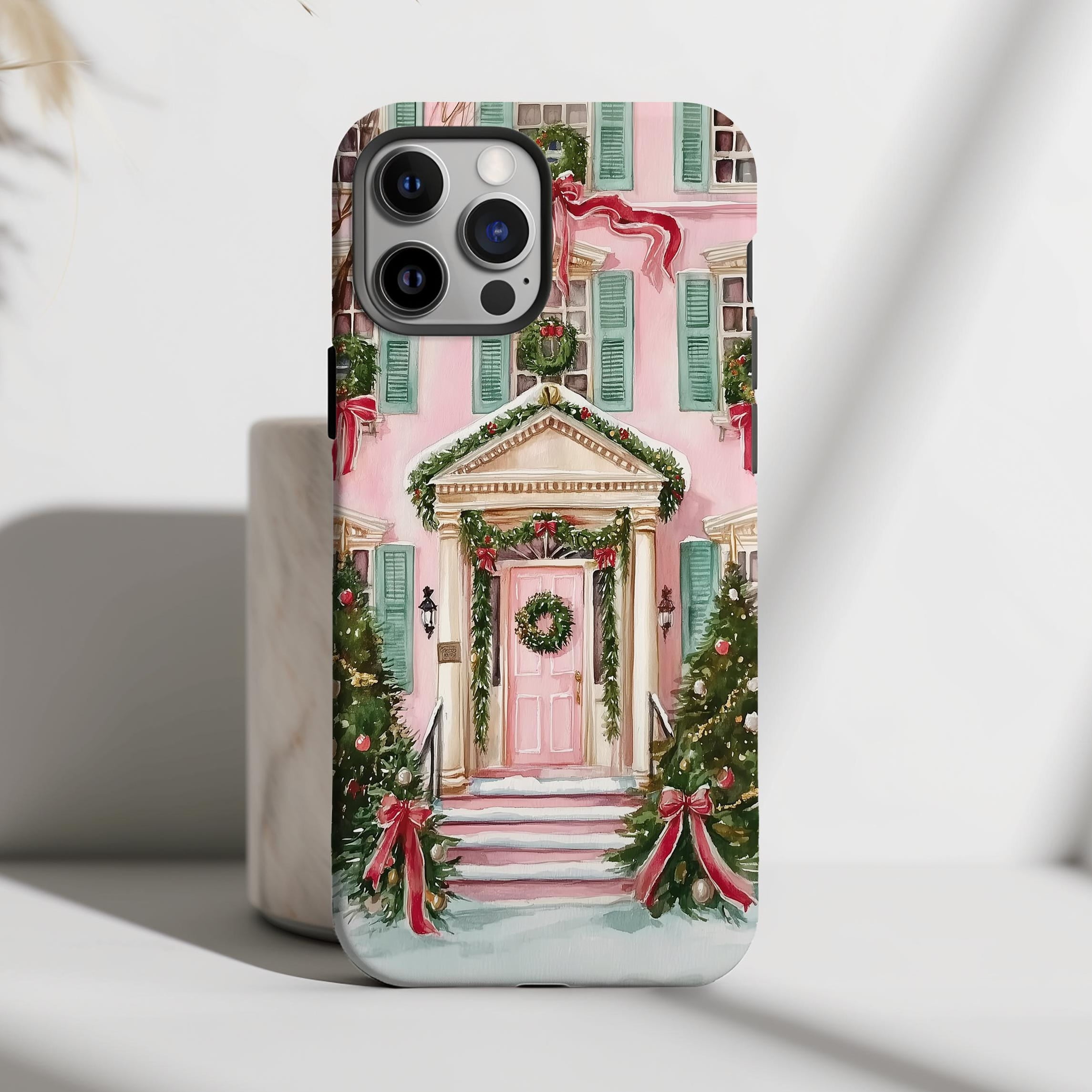 Preppy Pink Cottagecore Holiday Christmas Phone Case for iPhone 17 ...