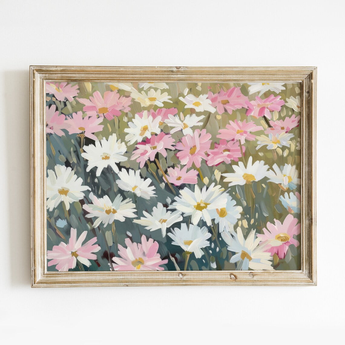 Preppy Pink Daisy Wall Art, Trendy Spring Prints, Preppy Room Decor ...