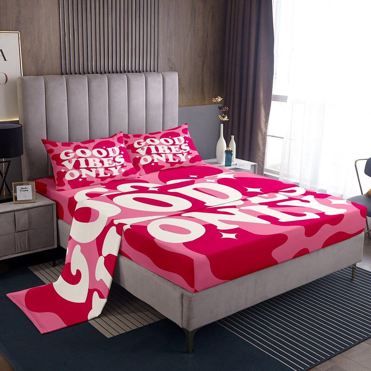 Preppy Pink Sheet Set Western Sheets King for Cowgirl Cowboy Pink Cow ...