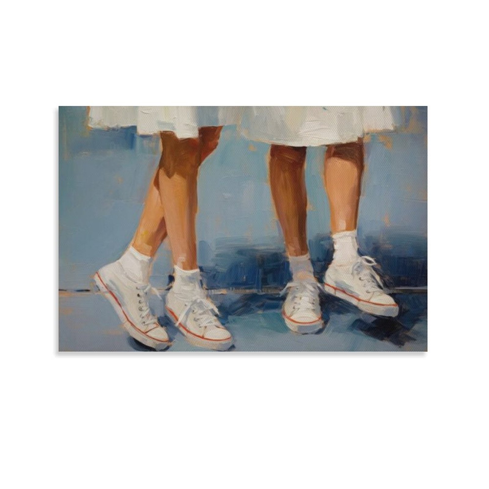 Preppy Print Light Blue Apartment Decor Girly Dorm Room Art Retro ...