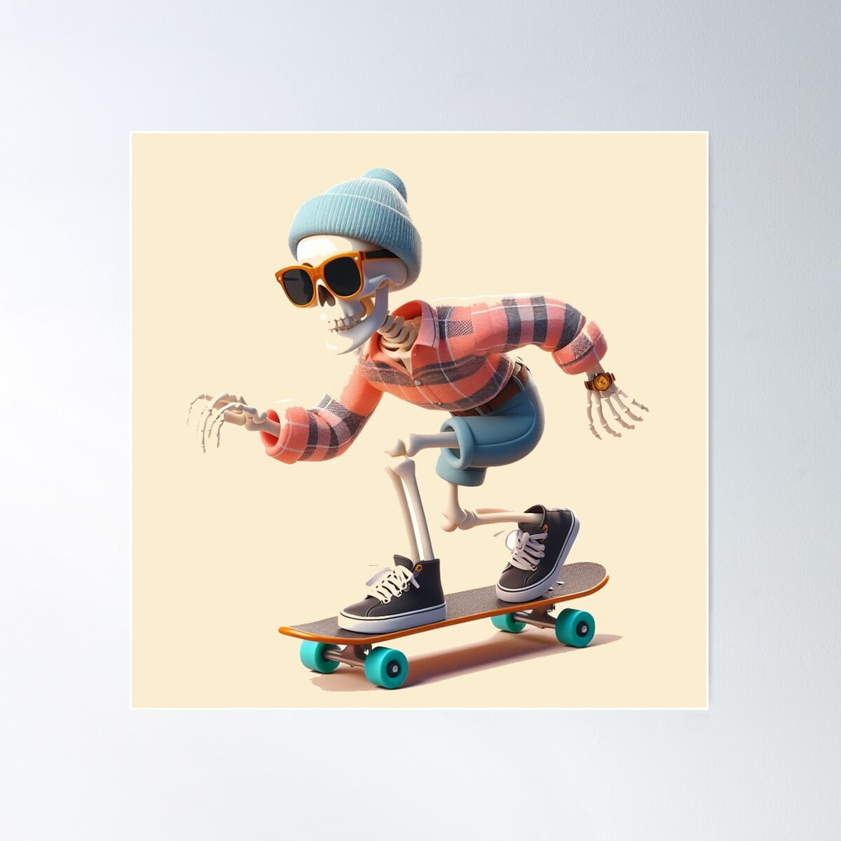 Preppy Skeleton || Skeleton Design || Skating Skeleton || Skeleton On ...