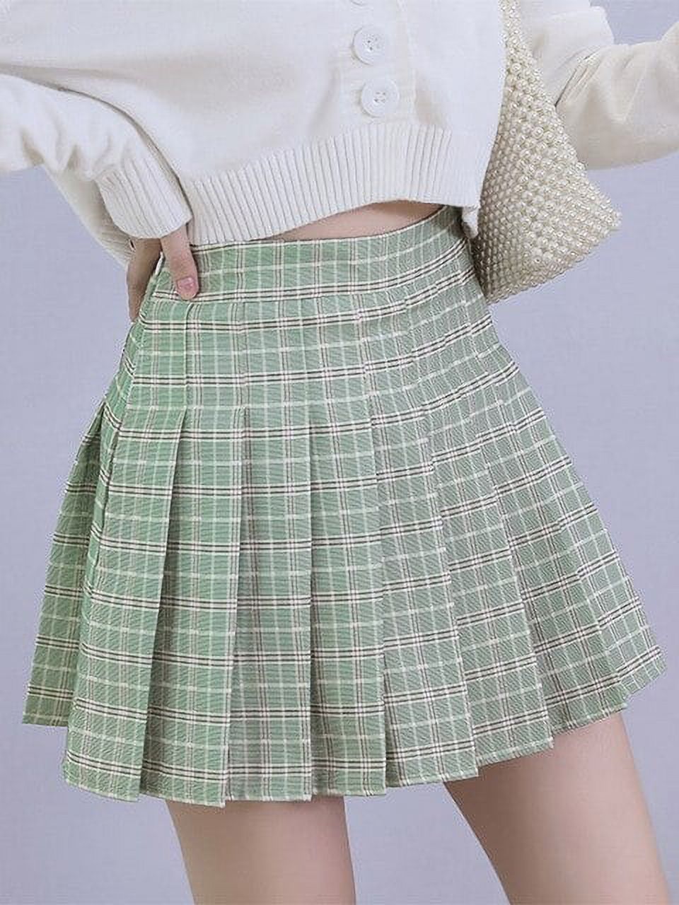 Preppy Style High Waist Solid Pleated Mini Skirt Women Summer Spring ...
