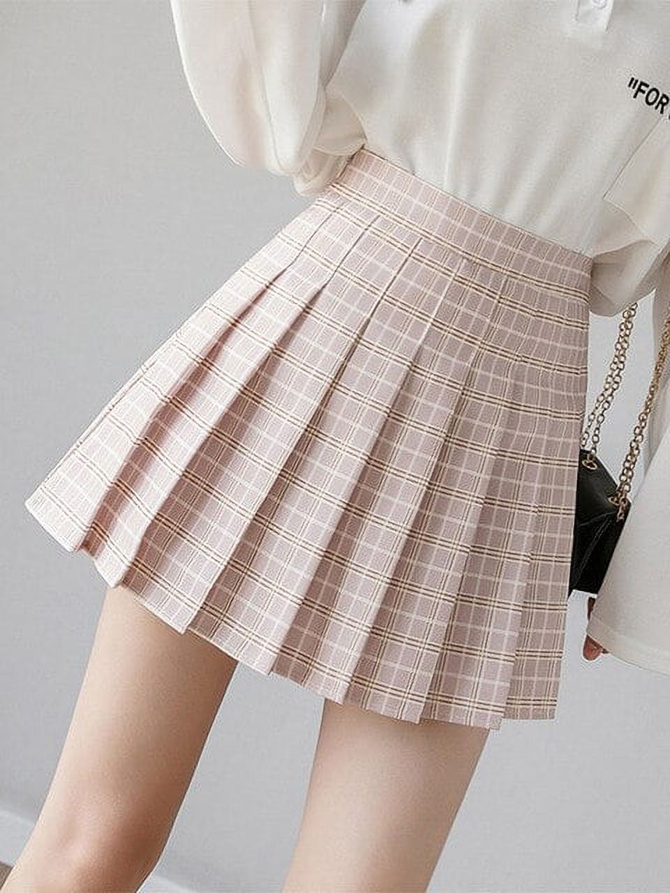 Preppy Style High Waist Solid Pleated Mini Skirt Women Summer Spring ...