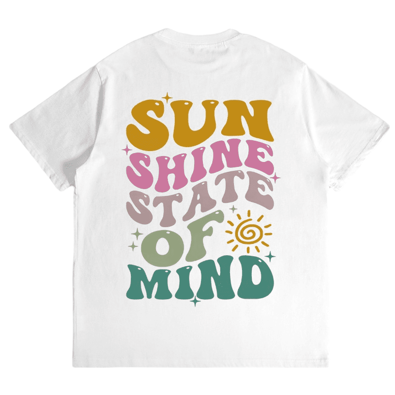 Preppy Sunshine State of Mind Tee - Women's Happy Vibes Graphic Tops ...
