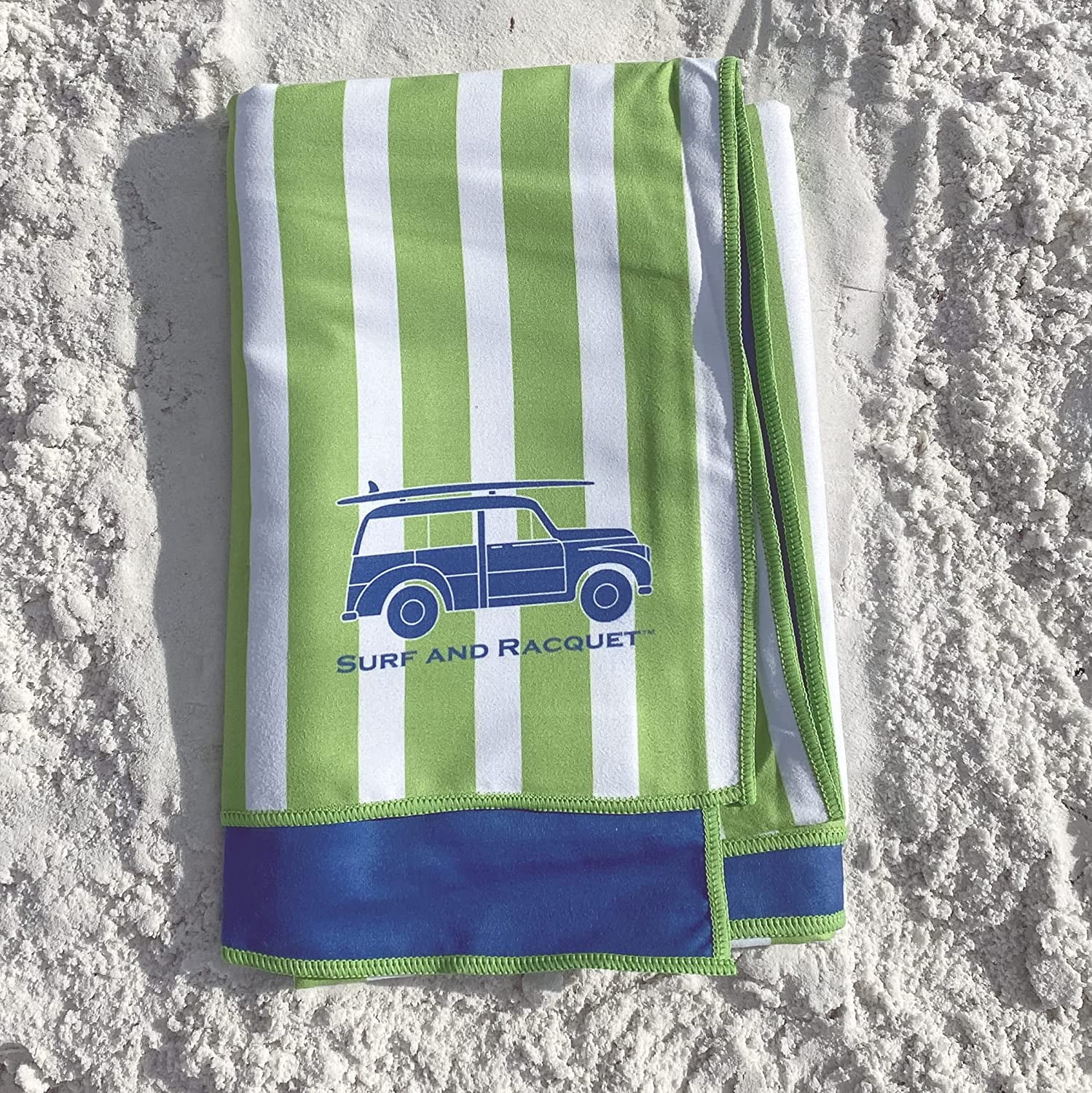 Preppy Thin Green Strip 35x78 Quick Dry Towel - Walmart.com
