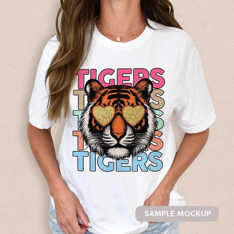 Preppy Tigers PNG, Preppy Sublimation for Shirts, College, Trendy ...