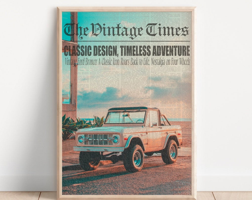 Preppy Wall Art Newspaper Print Granola Girl Decor Trendy Digital Art ...